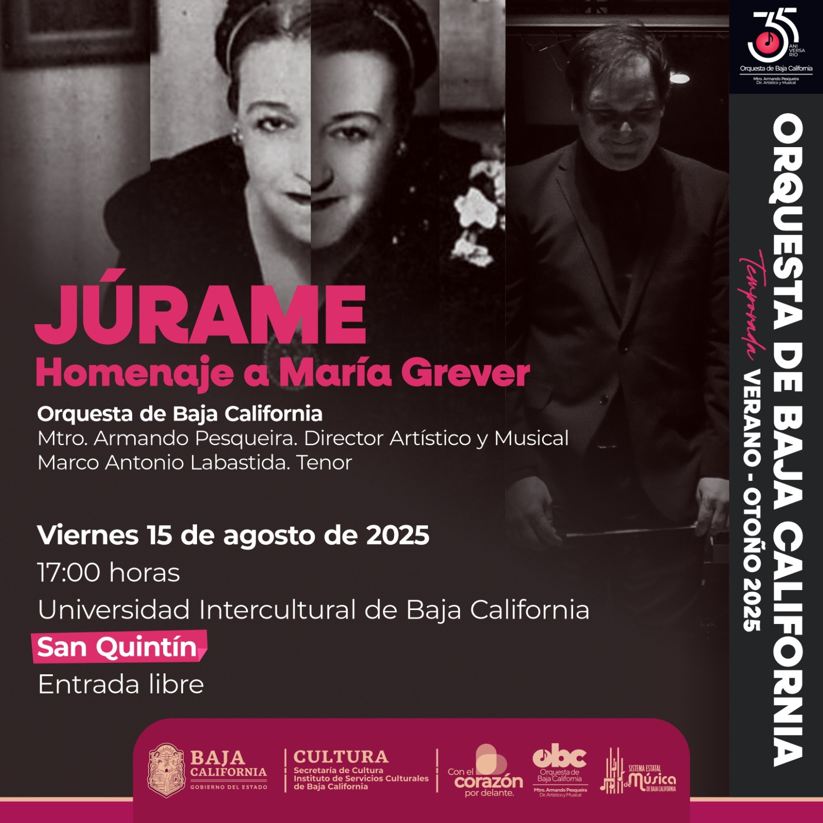 LA OBC REGRESA A SAN QUINTÍN CON UN CONCIERTO HOMENAJE A MARÍA GREVER ...